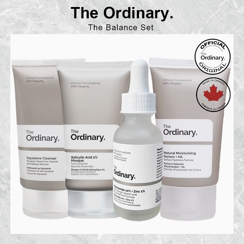 the ordinary set Cleanser+Salicylic Masque+Niacinamide serum+Moisturize ...