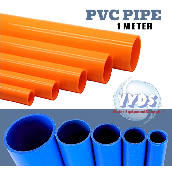 BLUE, ORANGE & UPVC PIPE PER METER 1/2”, 3/4”, 1”, 1 1/4", 1 1/2”, 2” WIDTH 1 METER LENGTH ...