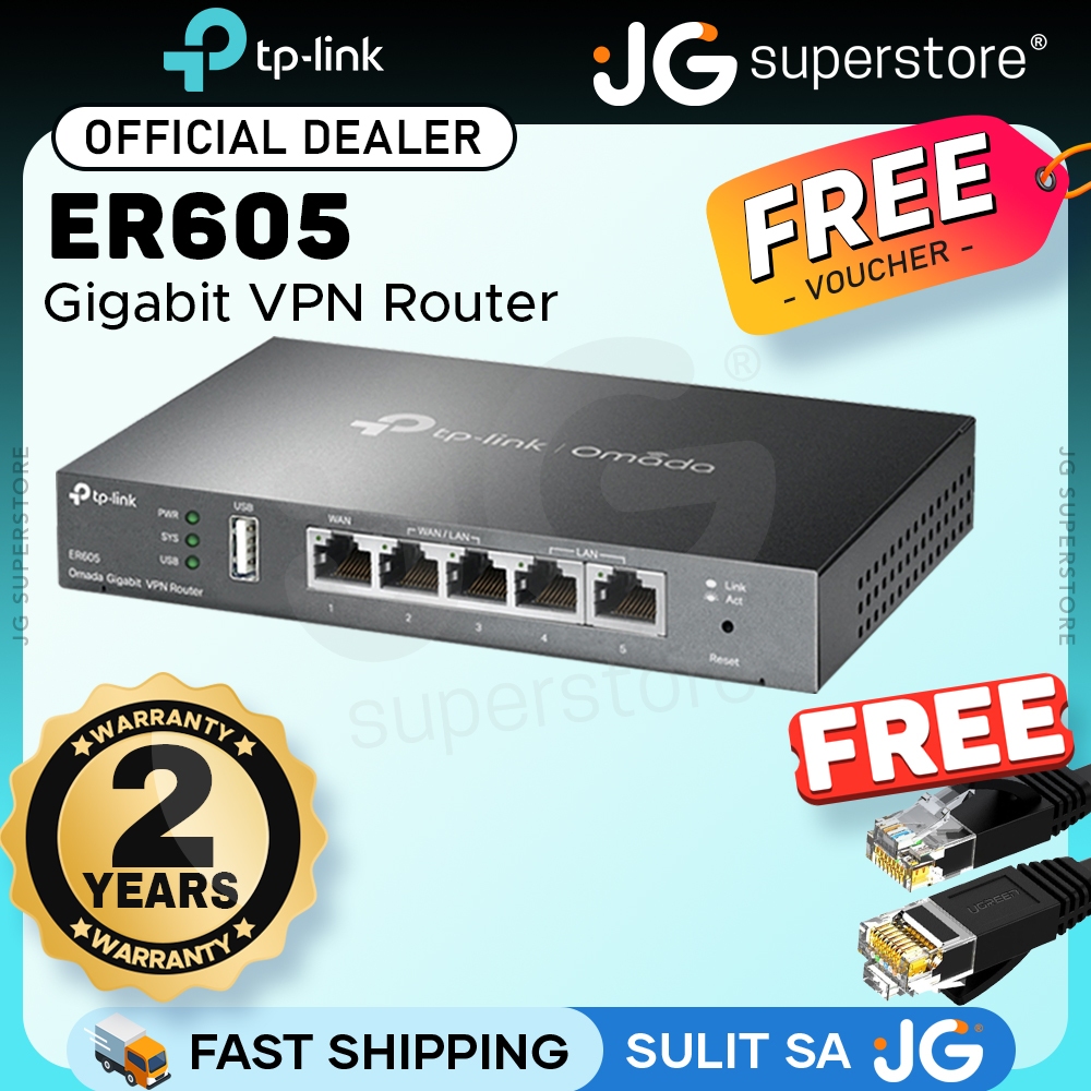 TP-Link ER605 Omada 5 Port Gigabit VPN Router Hub with USB 2.0 ...