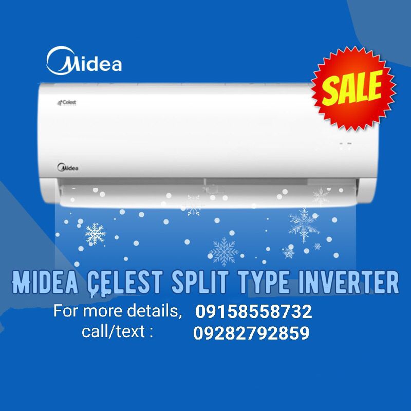 Midea Celest 2.5HP Split Type Inverter Aircon | Shopee Philippines