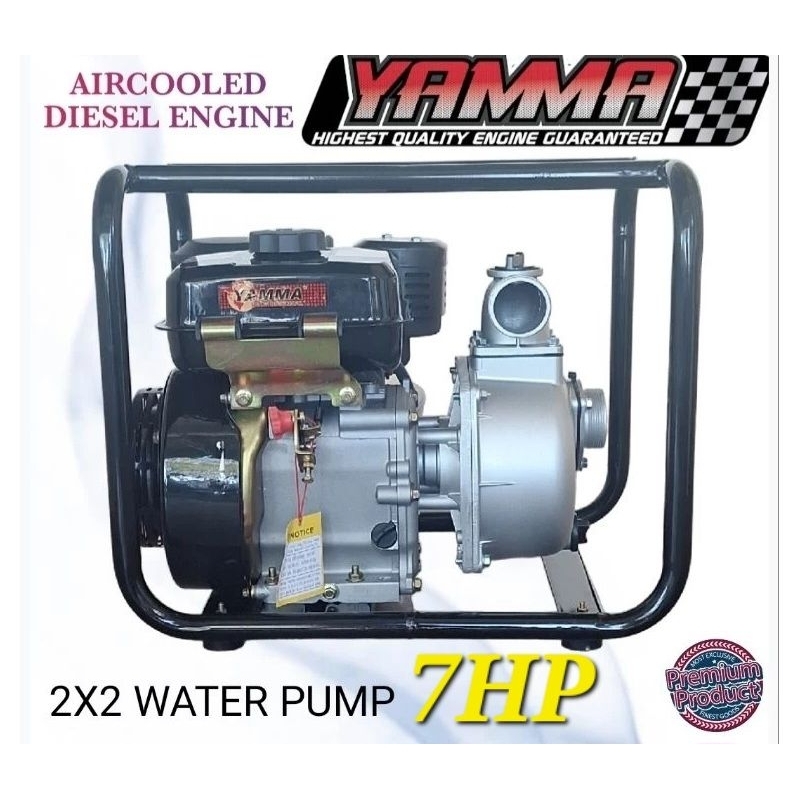 YAMMA NEW MODEL DIESEL ENGINE 7HP 2X2 WATER PUMP OHV TYPE | Shopee ...
