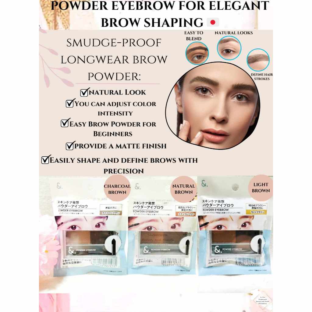 EYEBROW POWDER DUAL TONE WITH TIP LONG LASTING EYEBROWS ( JAPAN ...