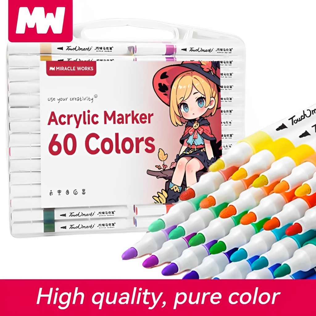 MW 12/24/36/48/60 Colors Box-packed Acrylic Marker Pen Set Highligher ...