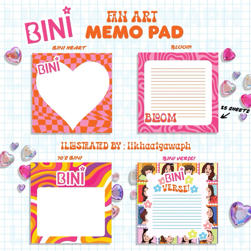 bini memo pad fanart | Shopee Philippines