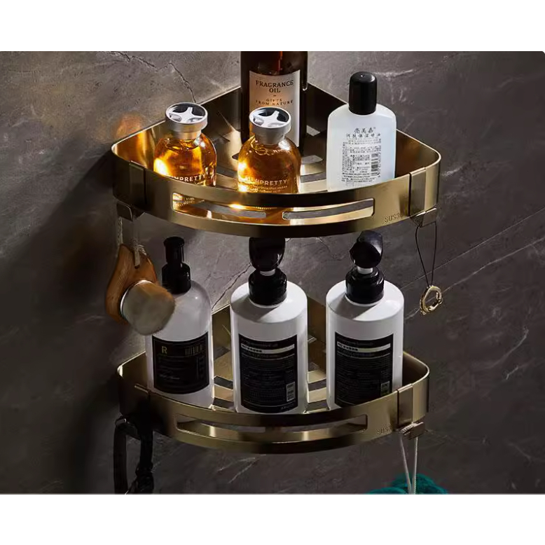Golden shower gel rack, bathroom storage rack for convenient ...
