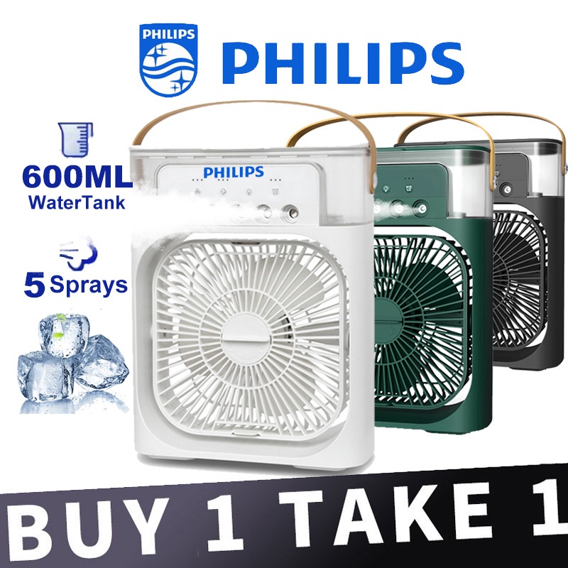 PHILIPS Electric Fan buy 1 take 1 Air Cooler Fan Mini Air Conditioner ...
