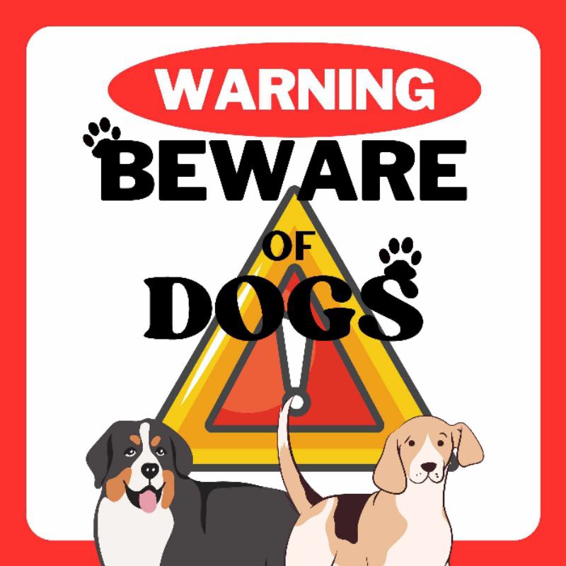 Beware of Dogs Signage A4 Size Laminated | Shopee Philippines
