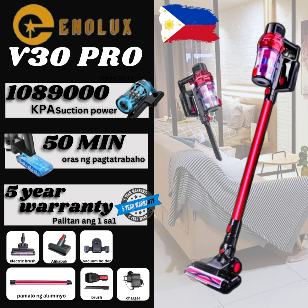 ENOLUX New V30 Cordless Vacuum Cleaner FREE dust mite 5 Years Warranty Vacuum Cordless For Home ...