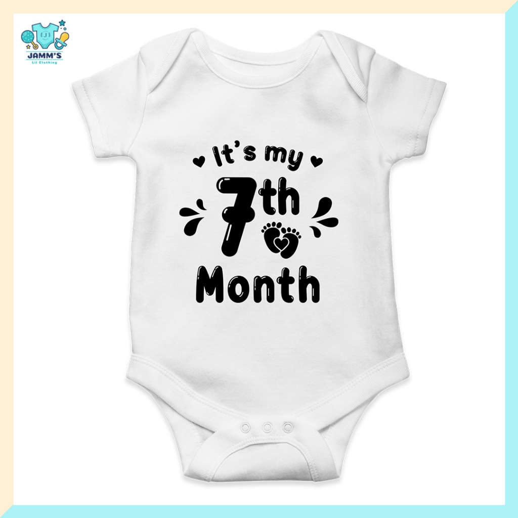 It's my 7th month Baby clothes monthly milestone onesies for newborn ...