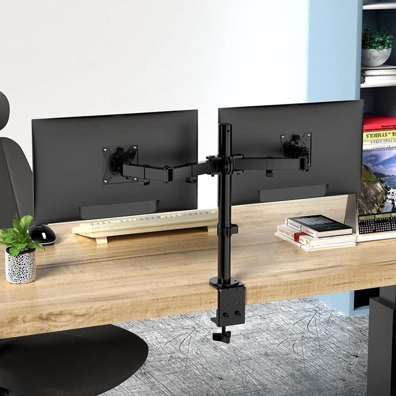 Dual Arm Monitor Stand Monitor Mount Fully Adjustable With C Clamp ...