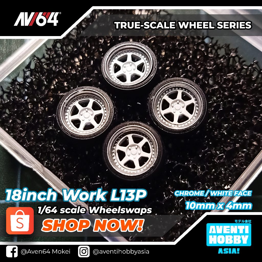 1/64 Wheelswap WORK MEISTER L13P CHROME / WHITE ( 10mm x 4mm ) | Shopee ...