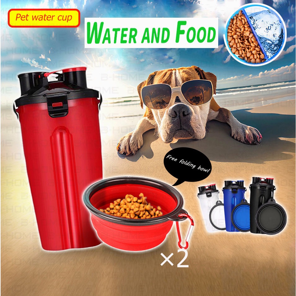 Doogo Portable 3 In 1 Pet Folding Water Bottle Food Container With ...