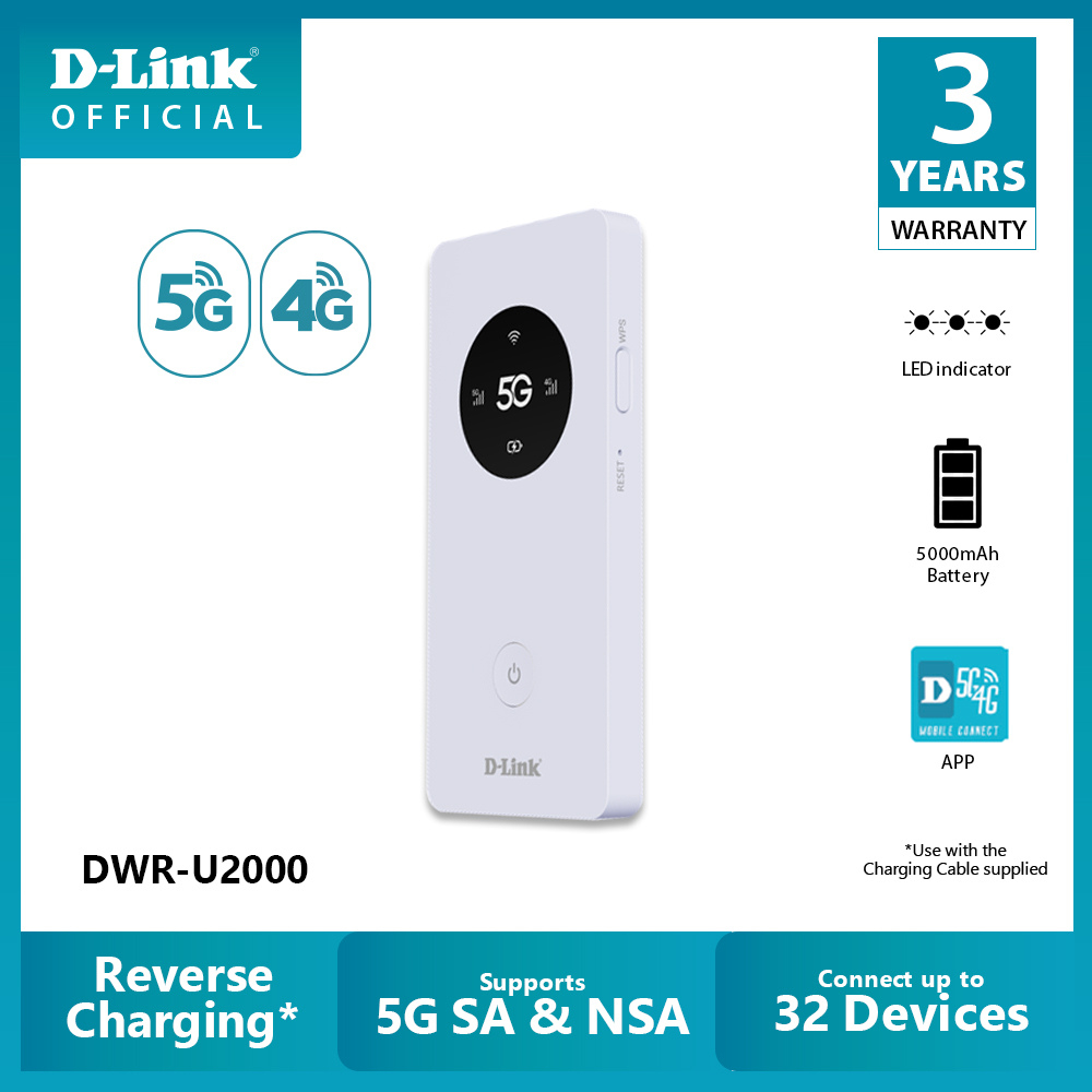 D-Link DWR-U2000 WIRELESS AC1200 5G NR MIFI | Shopee Philippines