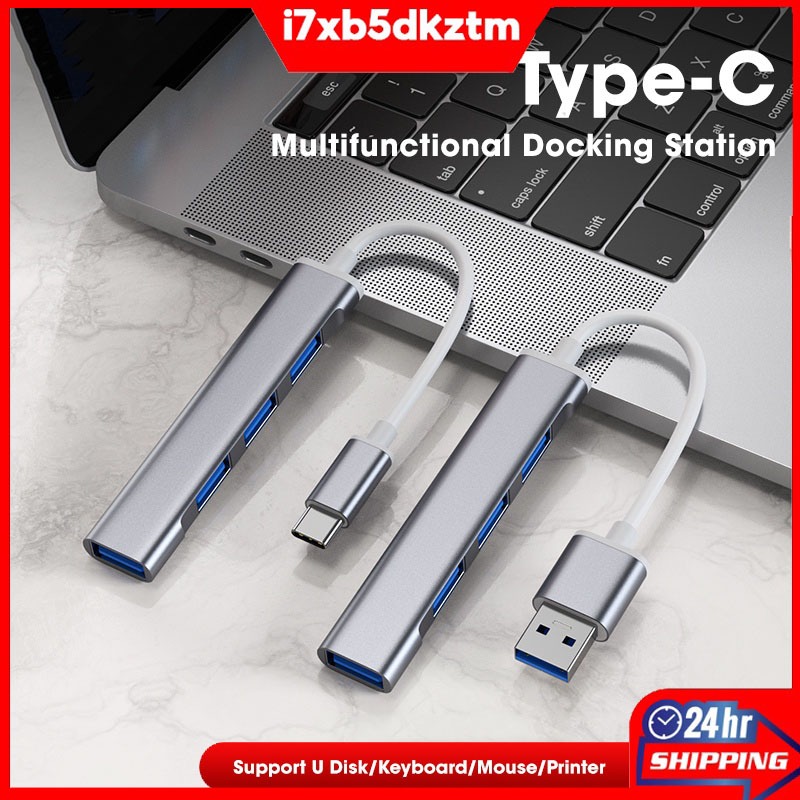 USB/Type-C 4in1 Hub Expander Ultra-Thin Mini Portable 4-Port Usb 3.0 ...