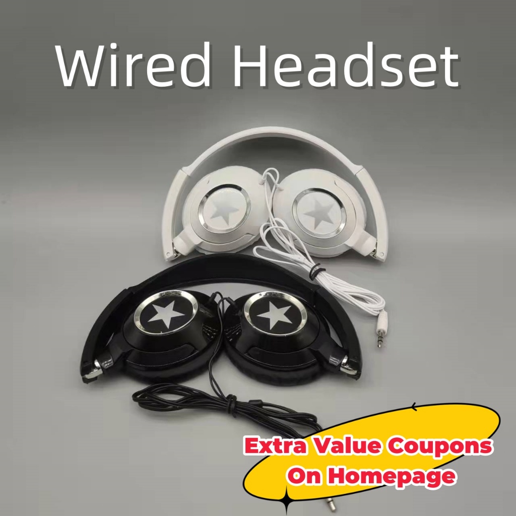 Wired Headset Cover Ear Headphone Mobile Phone Computer Universal ...