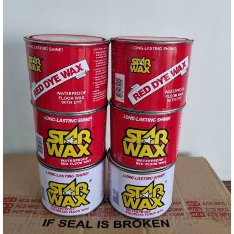 Star Wax Floor Wax in Can 450g or box 90g ( Red / Red Dye / Colorless ) Starwax Can | Shopee ...
