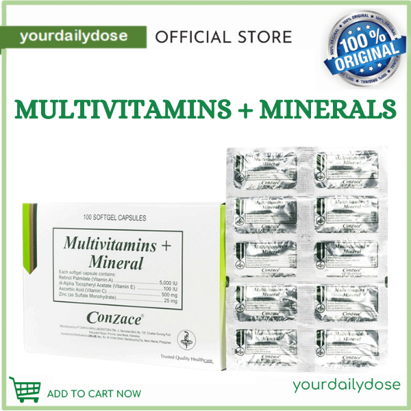 Conzace MULTIVITAMINS 100 SOFTGEL CAP | Shopee Philippines