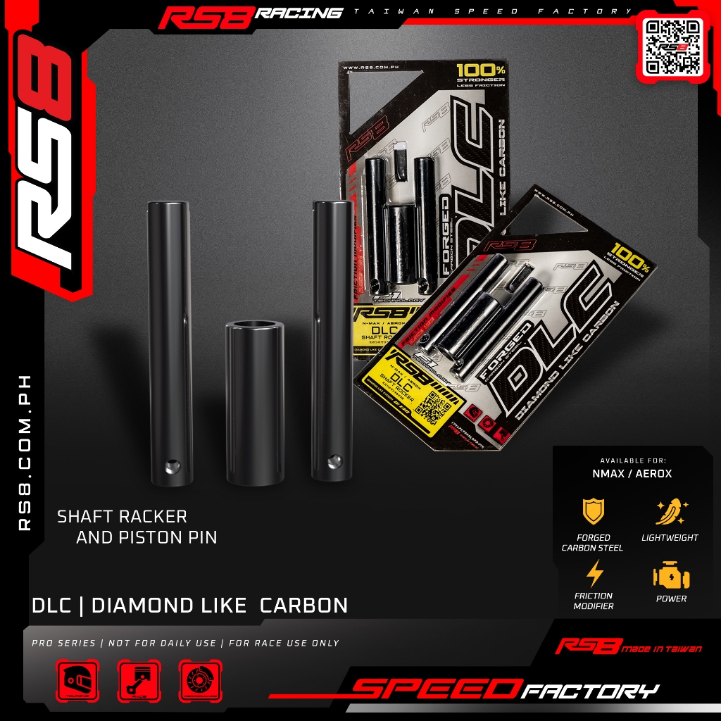 RS8 DLC SHAFT ROCKER AND PISTON PIN (NMAX/AEROX V1/V2) | Shopee Philippines