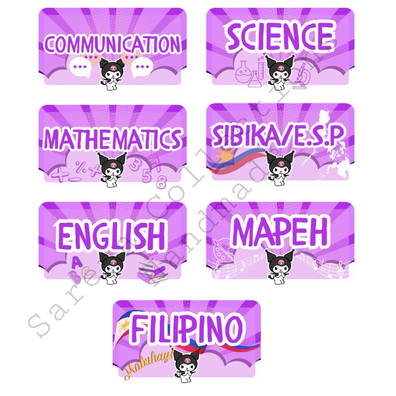 Name / subject / Label stickers | Shopee Philippines