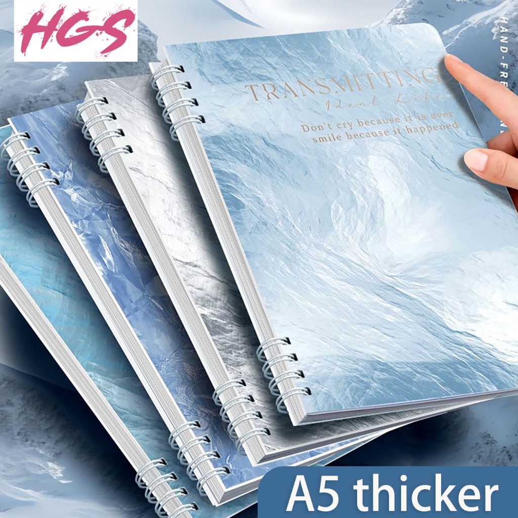 HGS 1PC A5 Spiral Notebook Loose Leaf Aesthetic Notebook 60 Sheets ...
