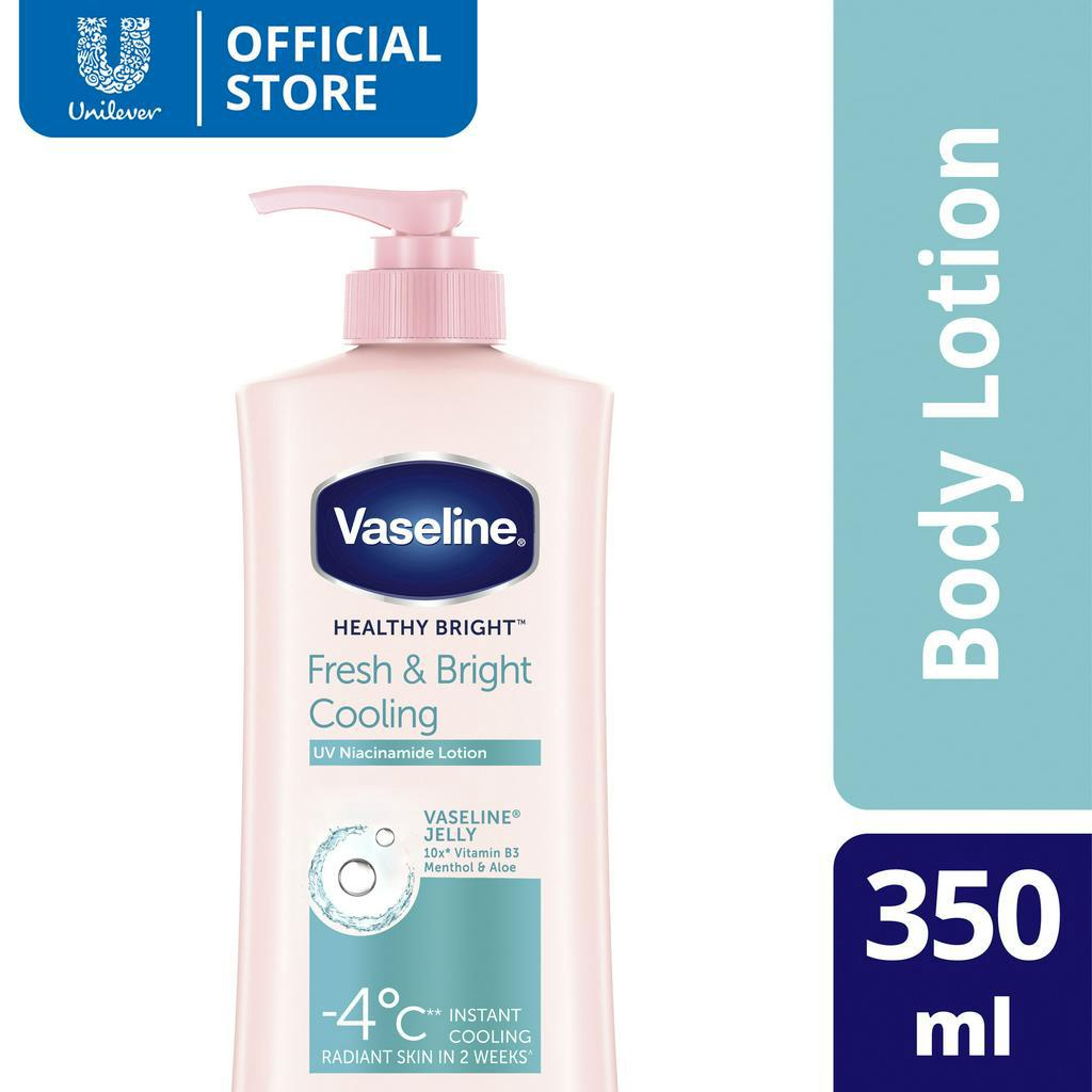 Vaseline Healthy Bright Lotion Fresh & Bright Cooling Lotion 350ml ...