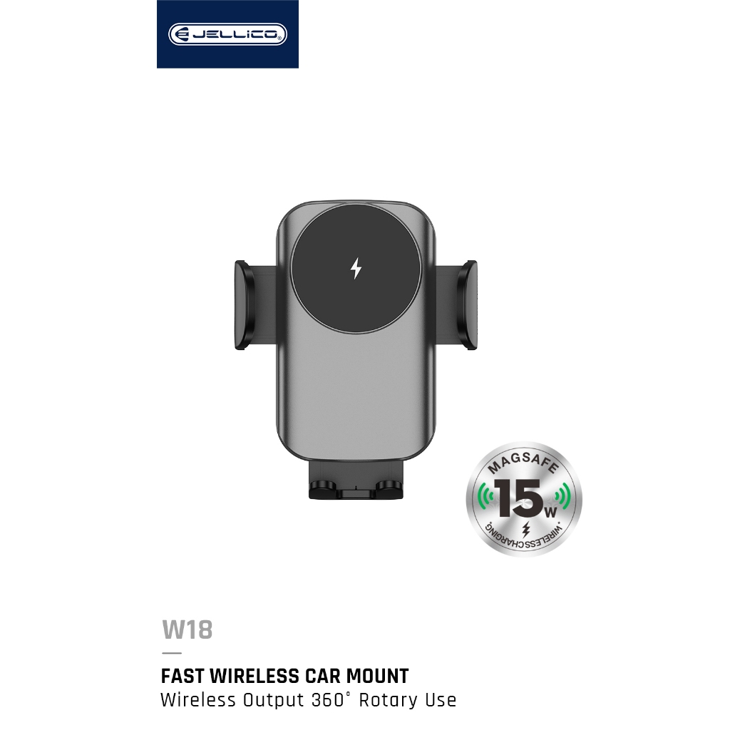 JELLICO W18/W19 15W Wireless Charging Car Phone Holder Dashboard / Air ...