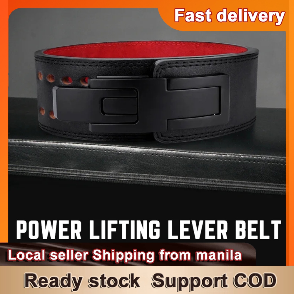 Professional Powerlifting Lever Belt Weightlifting Double Row Button ...