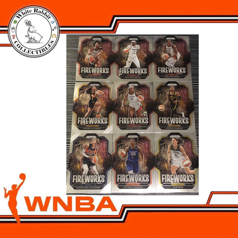 WNBA PANINI PRIZM 2023 - Fireworks Insert Cards Sue Bird Chelsea Gray ...