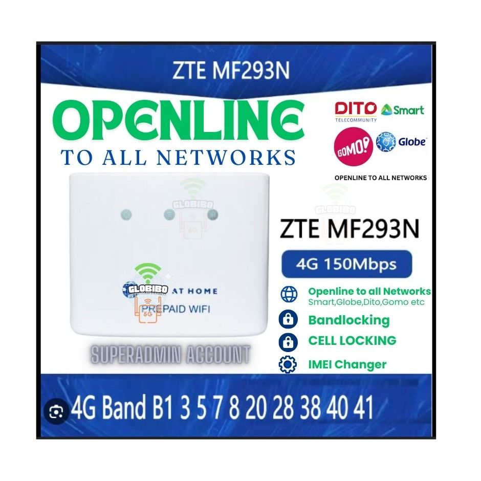 ZTE MF293N OPENLINE/FACTORY UNLOCKED WITH SUPERADMIN/BANDLOCKING ...