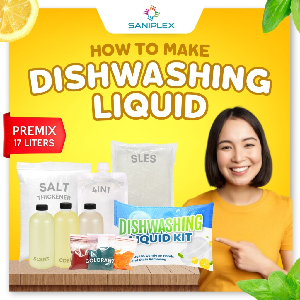 Saniplex Premium Premix Dishwashing Liquid 17 Liters Yield Kit ...