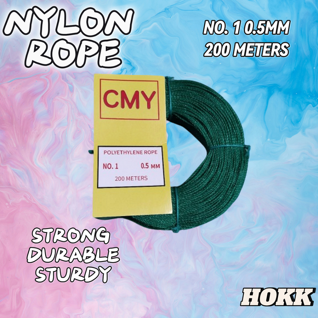 #1 0.5mm GREEN POLYETHYLENE ROPE (200 Meters)/NYLON ROPE/LUBID/TALI ...