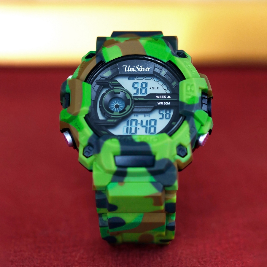 UniSilver TIME Men's Digital camouflage Rubber KW4063-1003C Watch ...