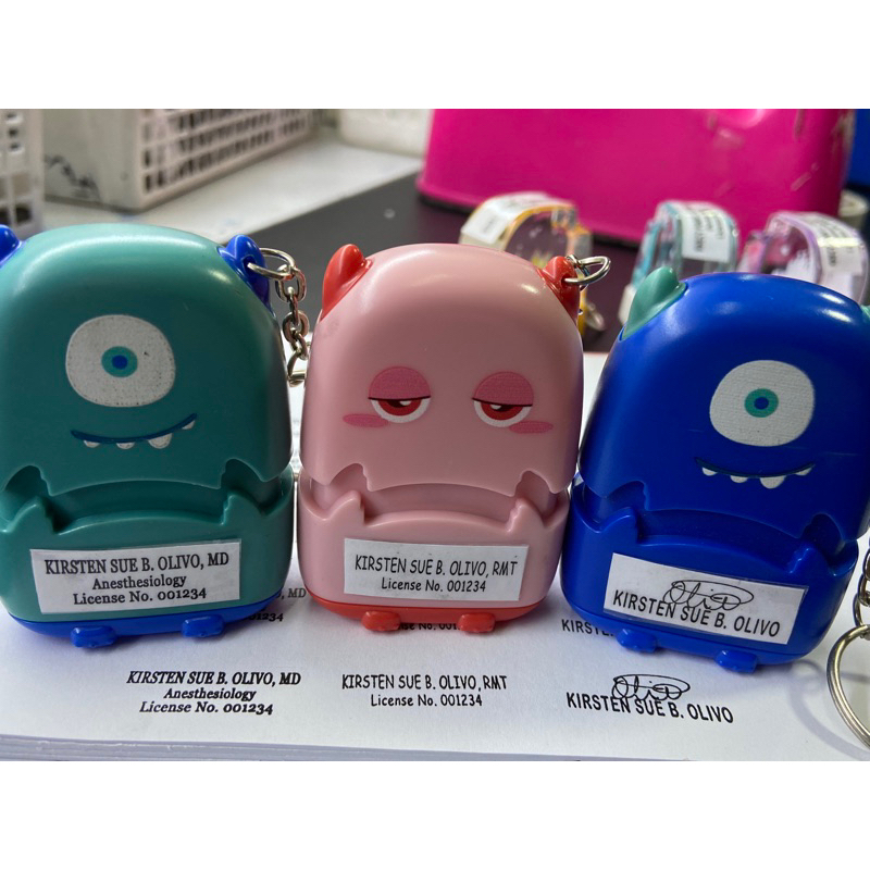 MONSTERS STAMP SELFINKING PERSONALIZED | Shopee Philippines