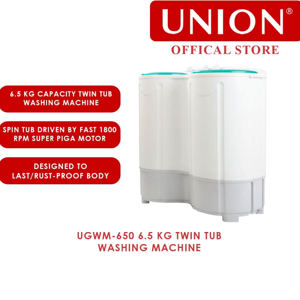 Union UGWM-650 6.5 kg Twin Tub Washing Machine | Shopee Philippines