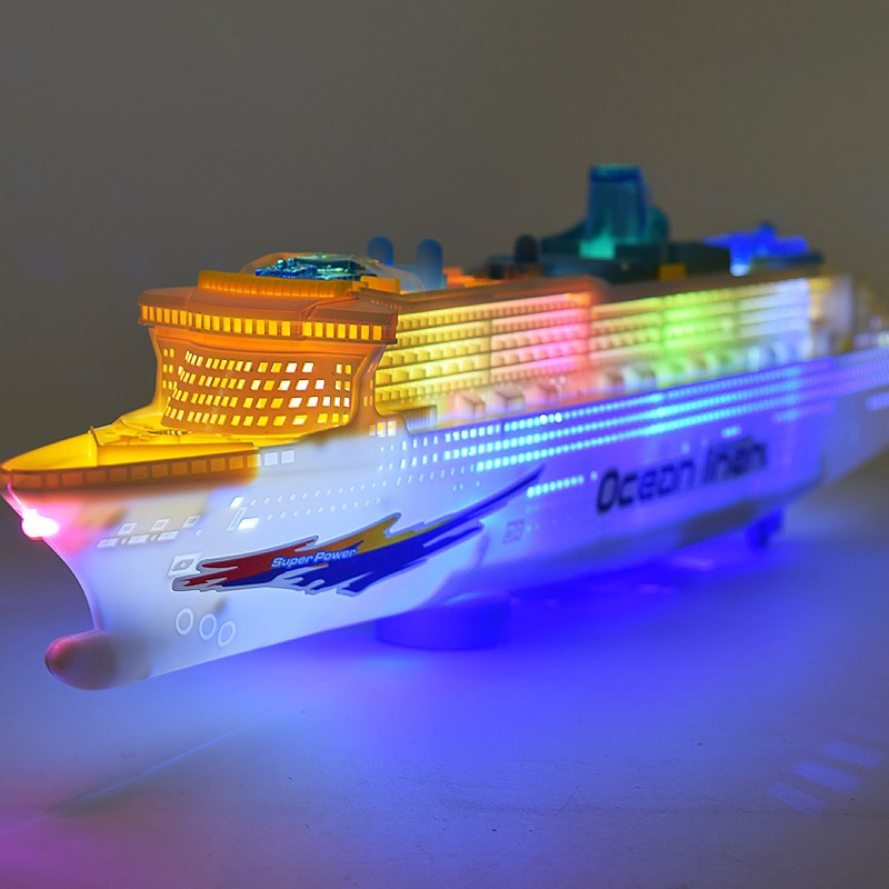 Large Luxury Cruise Ship Toy Music Light Boat Model Toy for Boys Girls ...