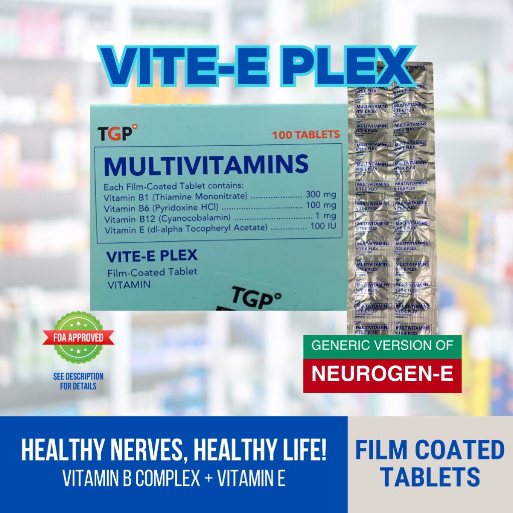 (Neurogen E Generic) Vite E Plex Vitamin B Complex + Vitamin E ...