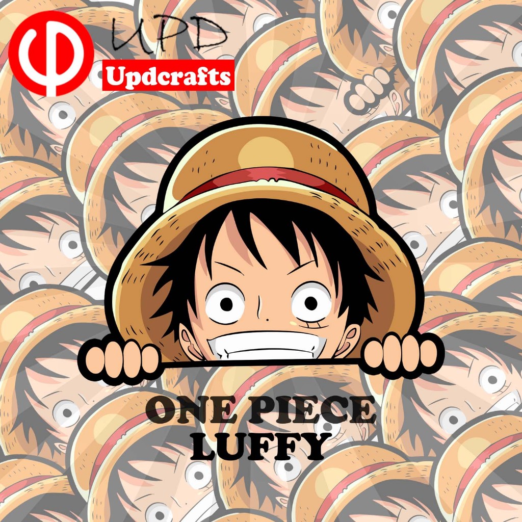 LUFFY - ONE PIECE PEEKER VINYL STICKER FADE, WATER AND SCRATCH PROOF ...
