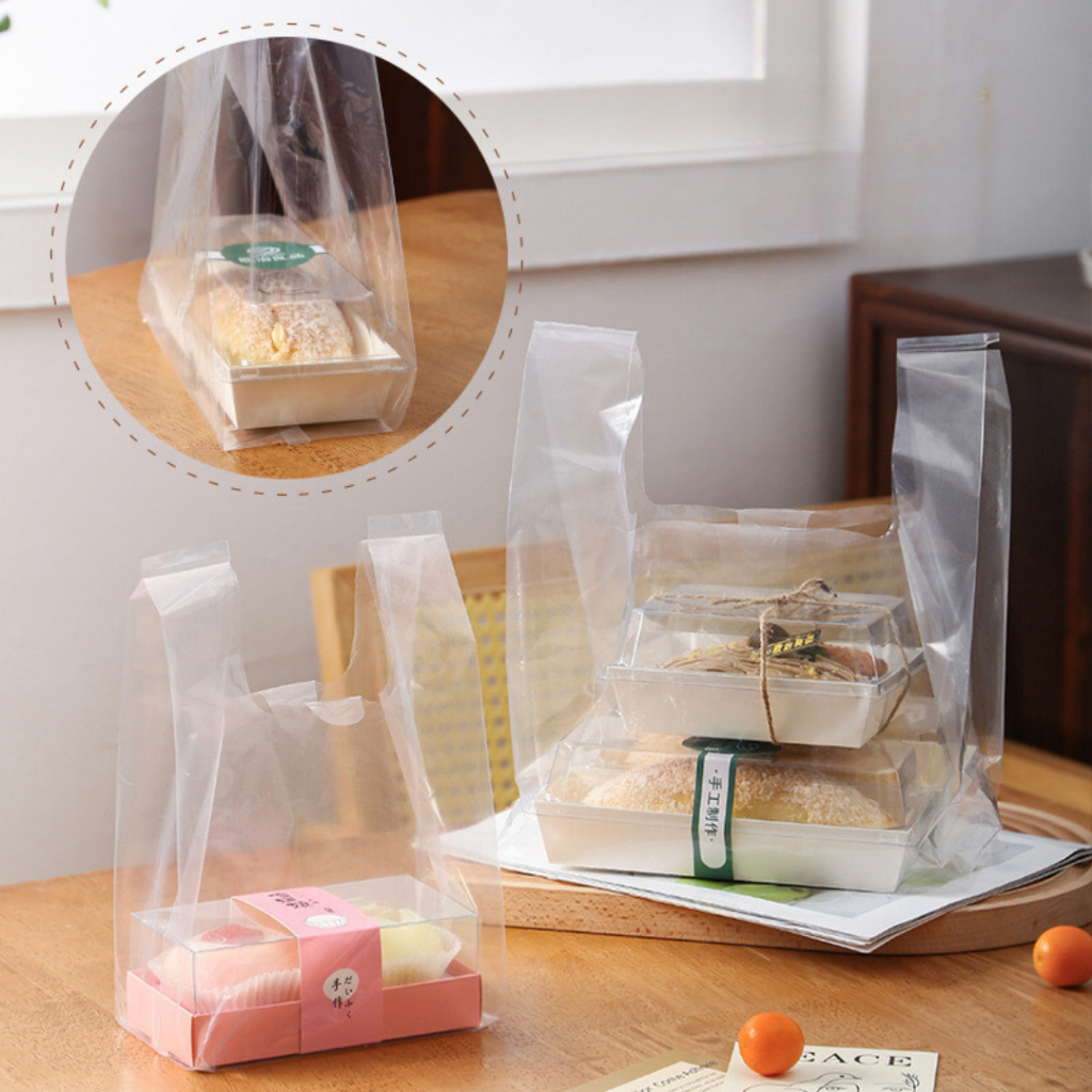 Clear Premium Sando Bag Aesthetic Takeout Plastic Bag (PE) | Shopee ...