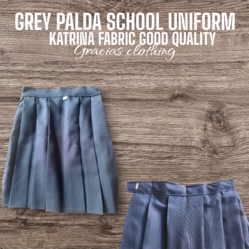 GRAY PALDA SCHOOL UNIFORM/ PLEATED SKIRT/ GRAY / KIDS GIRL UNIFORM ...