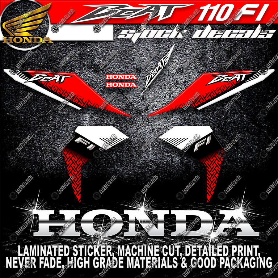 HONDA BEAT 110 FI V2 STOCK DECALS STICKER | Shopee Philippines