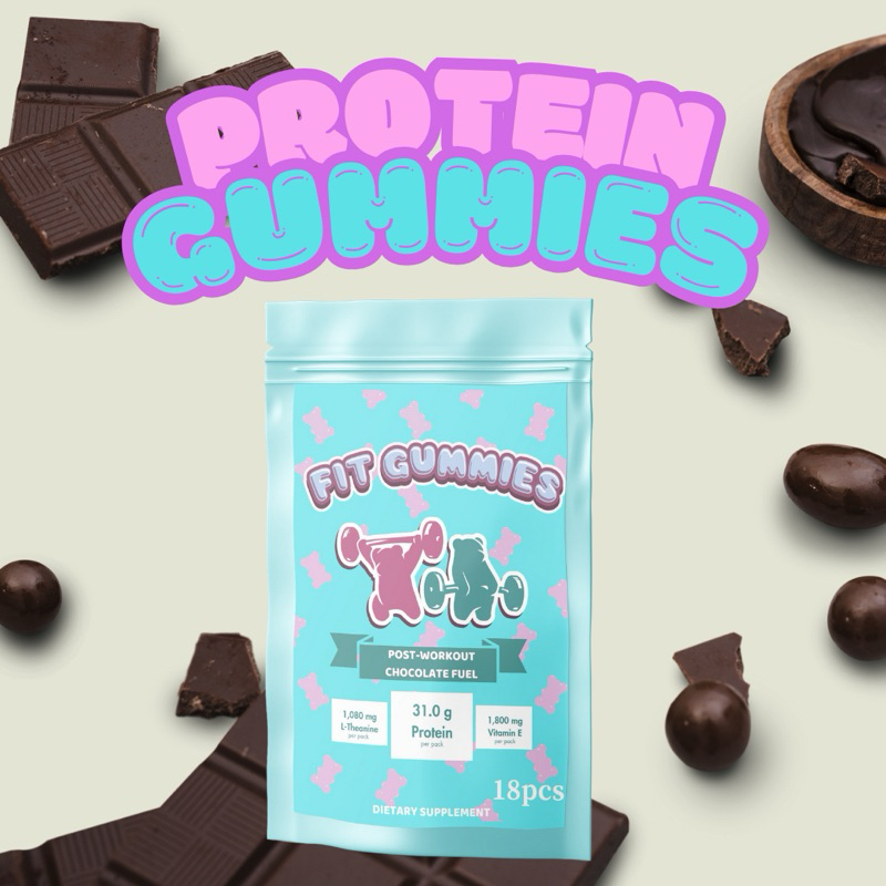 Fit Gummies - High Protein Chocolate Fuel 90g Post Workout | Shopee ...