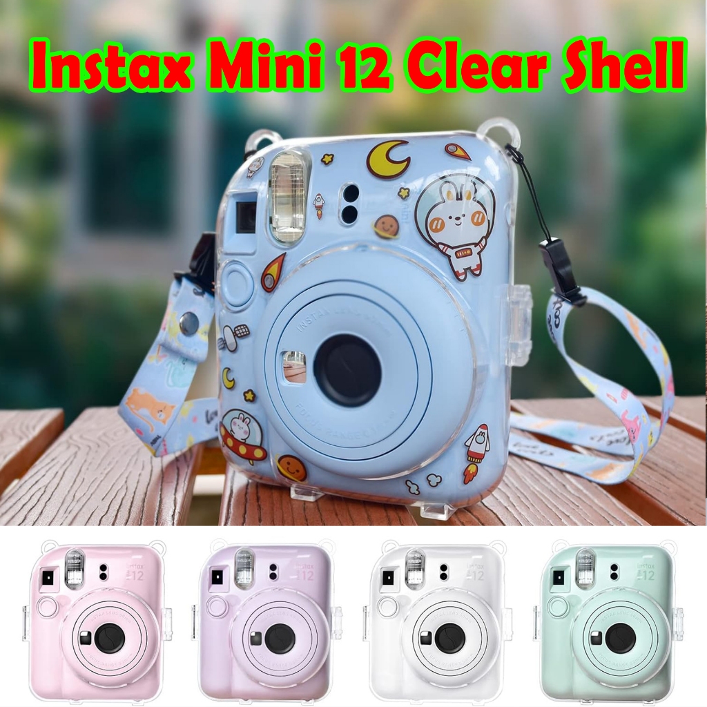 Instax Mini 12 Transparent Shell With Sticker Travel Shoulder Bag ...