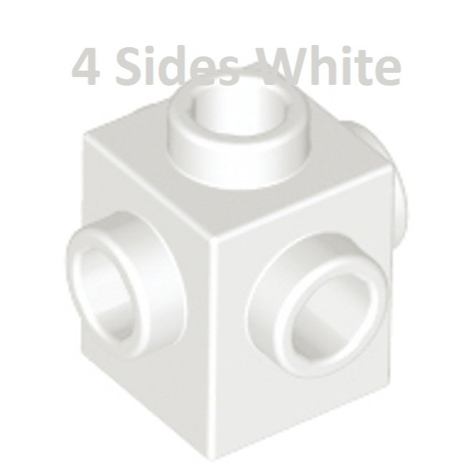 LEGO Parts 4733 Brick, Modified 1x1 with Studs 4 Sides 2pcs Lot ...