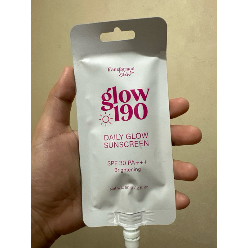 GLOW 190 DAILY GLOW SUNSCREEN 50g | Shopee Philippines