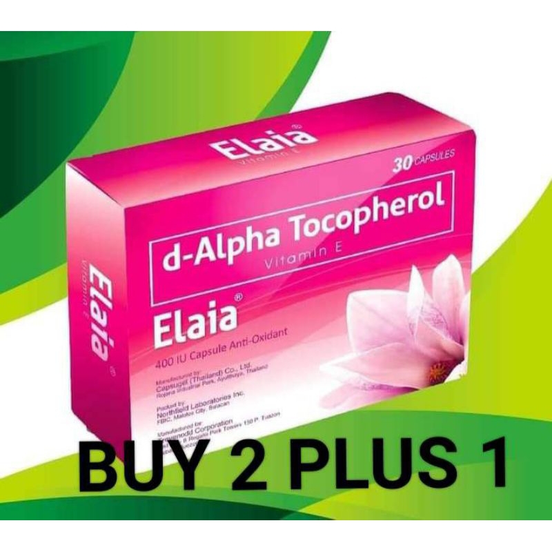 buy 2 plus 1 Elaia d-Alpha Tocopherol Vitamin E (30pcs) | Shopee ... buy 2 plus 1 Elaia d-Alpha Tocopherol Vitamin E (30pcs) | Shopee ...