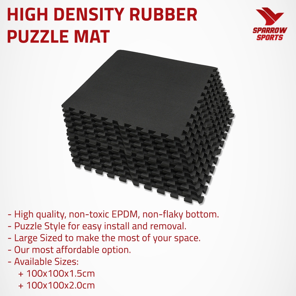 20mm High Density Rubber Puzzle Mat (500mm x 500mm x 20mm) | Shopee ...