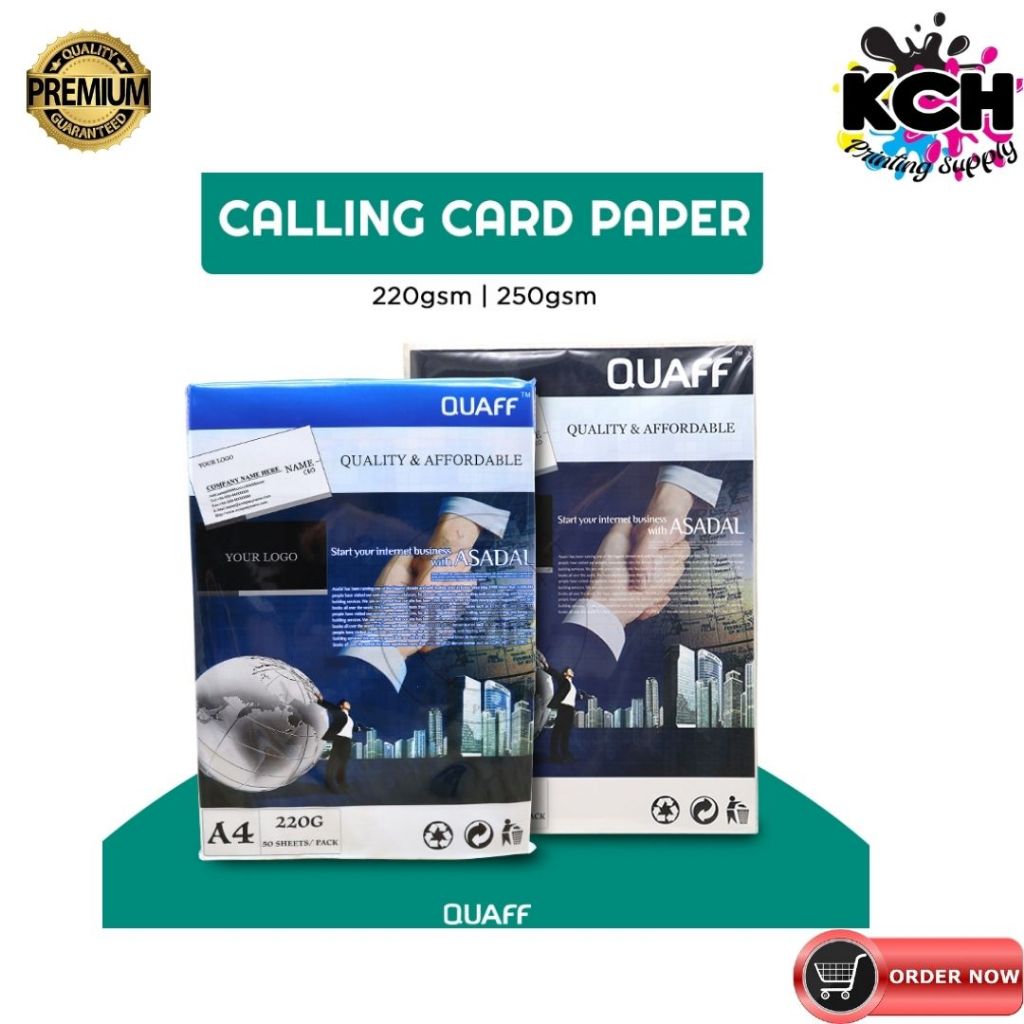 QUAFF Calling Card Paper Matte 220GSM / 250GSM A4 size (50sheets per ...