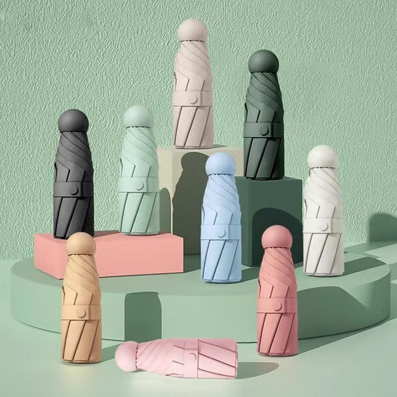 Capsule Umbrella Portable Mini Folding Umbrella Dual-Purpose Pocket ...