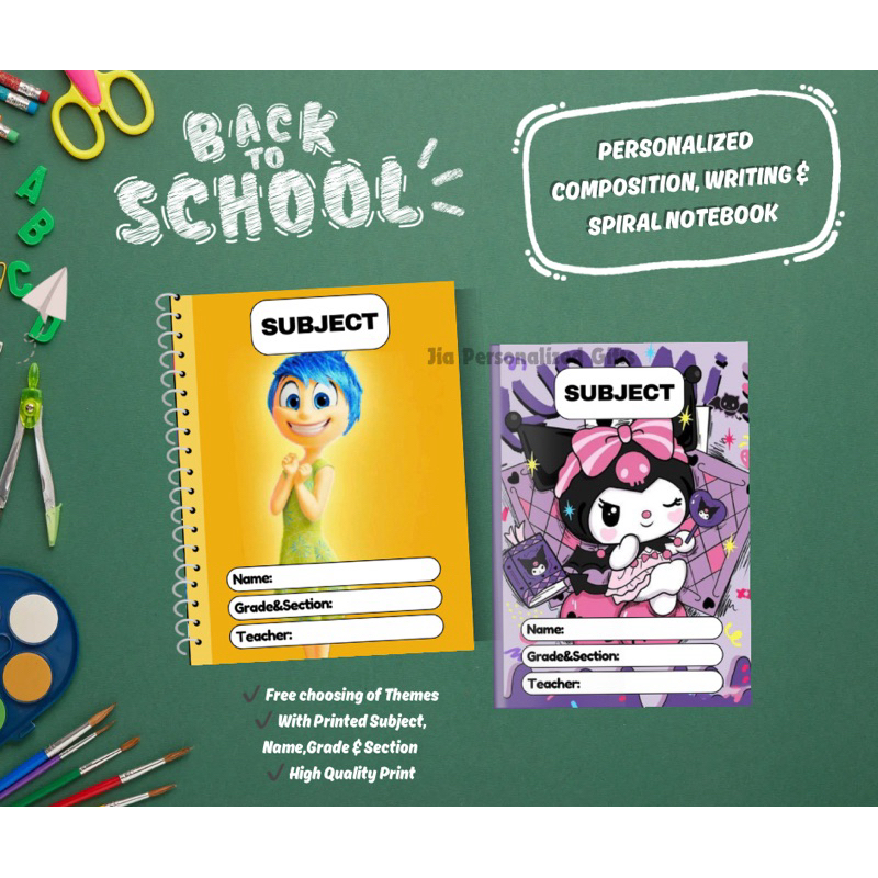 PERSONALIZE NOTEBOOK | Shopee Philippines