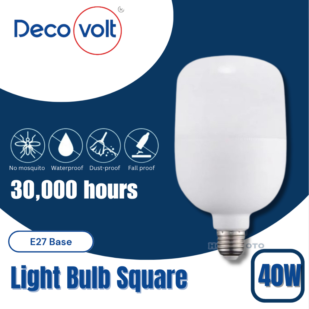 Decovolt 20W/30W/40W Energy Saving E27 LED Light Bulb Bright Light Cool ...